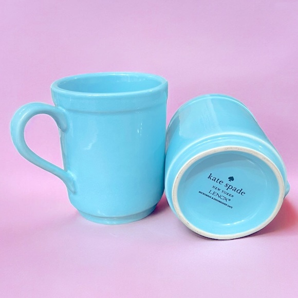kate spade | Dining | Set Of Kate Spade Lenox Blue Barrel Stackable ...